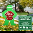 Hillman Plastic Slow Down Sign, Kids at Play Sign, 19" x 24", Green ...