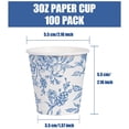 3oz Disposable Paper Cups 100 Pack Small Bathroom Rinse Cups Wildflower ...