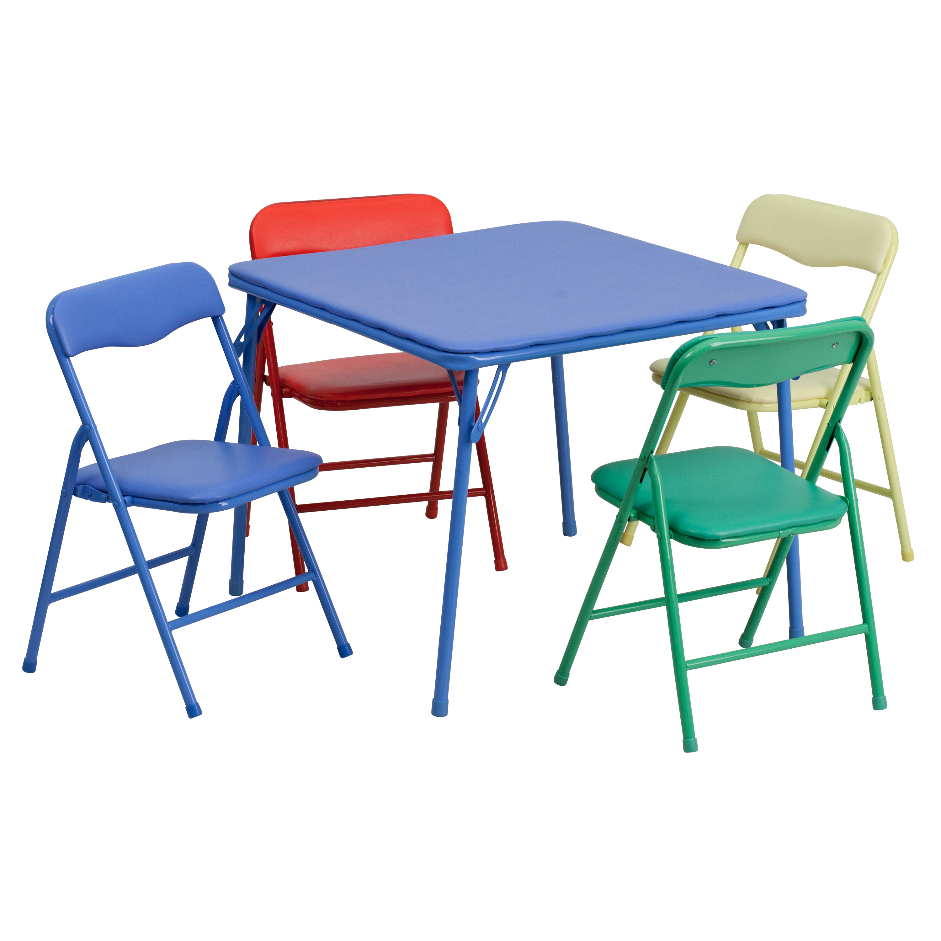 Flash Furniture Kids Colorful 5 Piece Folding Table And Chair Set Flash Furniture Kids Colorful 5 Piece Folding Table And Chair Set