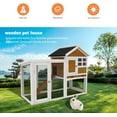 Rabbit Hutch Outdoor Bunny Hutch for Rabbits, Small Chicken Coop, and ...
