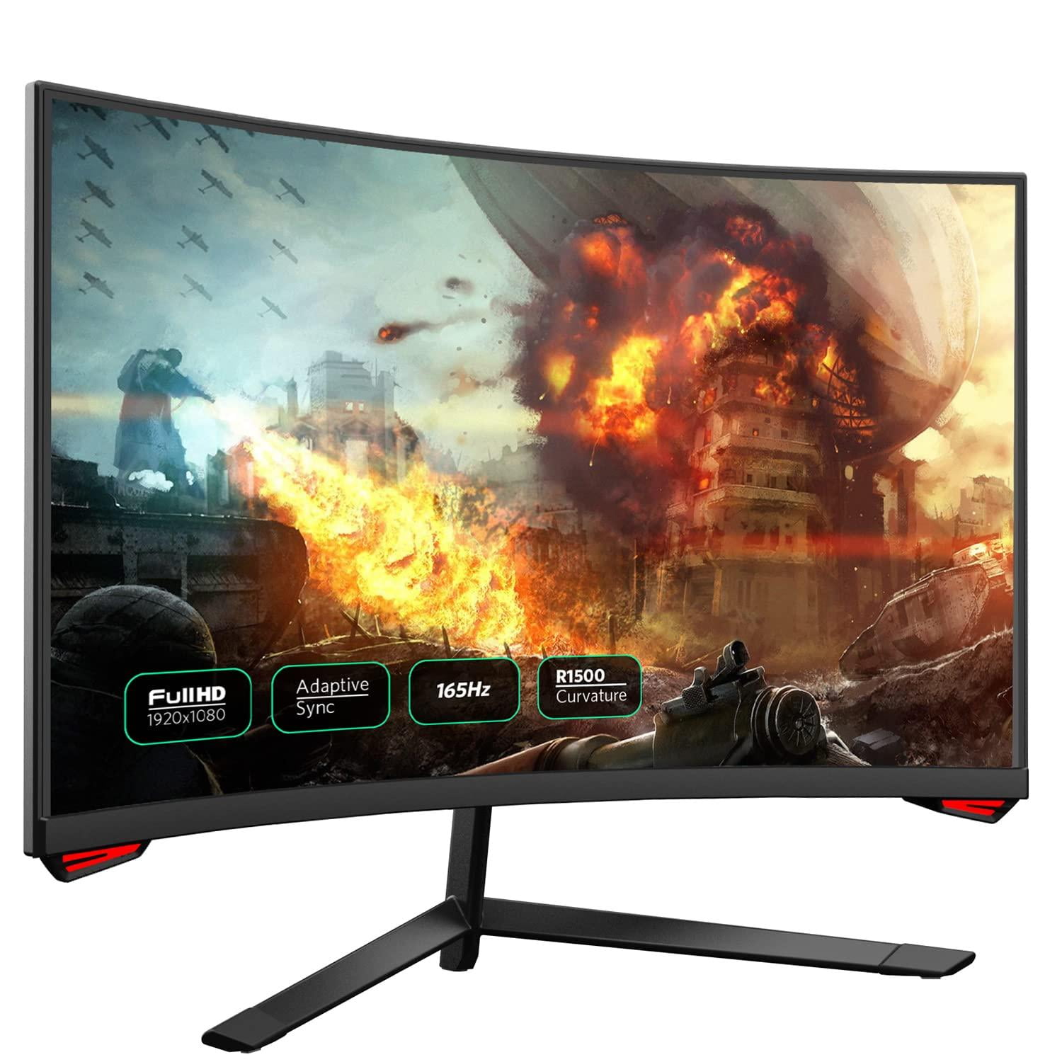 Fiodio Monitor LED Curvado de 24 Pulgadas de 144 Hz Full HD 1080P HDMI ...