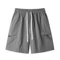BiZtdJrK Gray Men Summer Lightweight Sports Shorts Multi Pockets ...