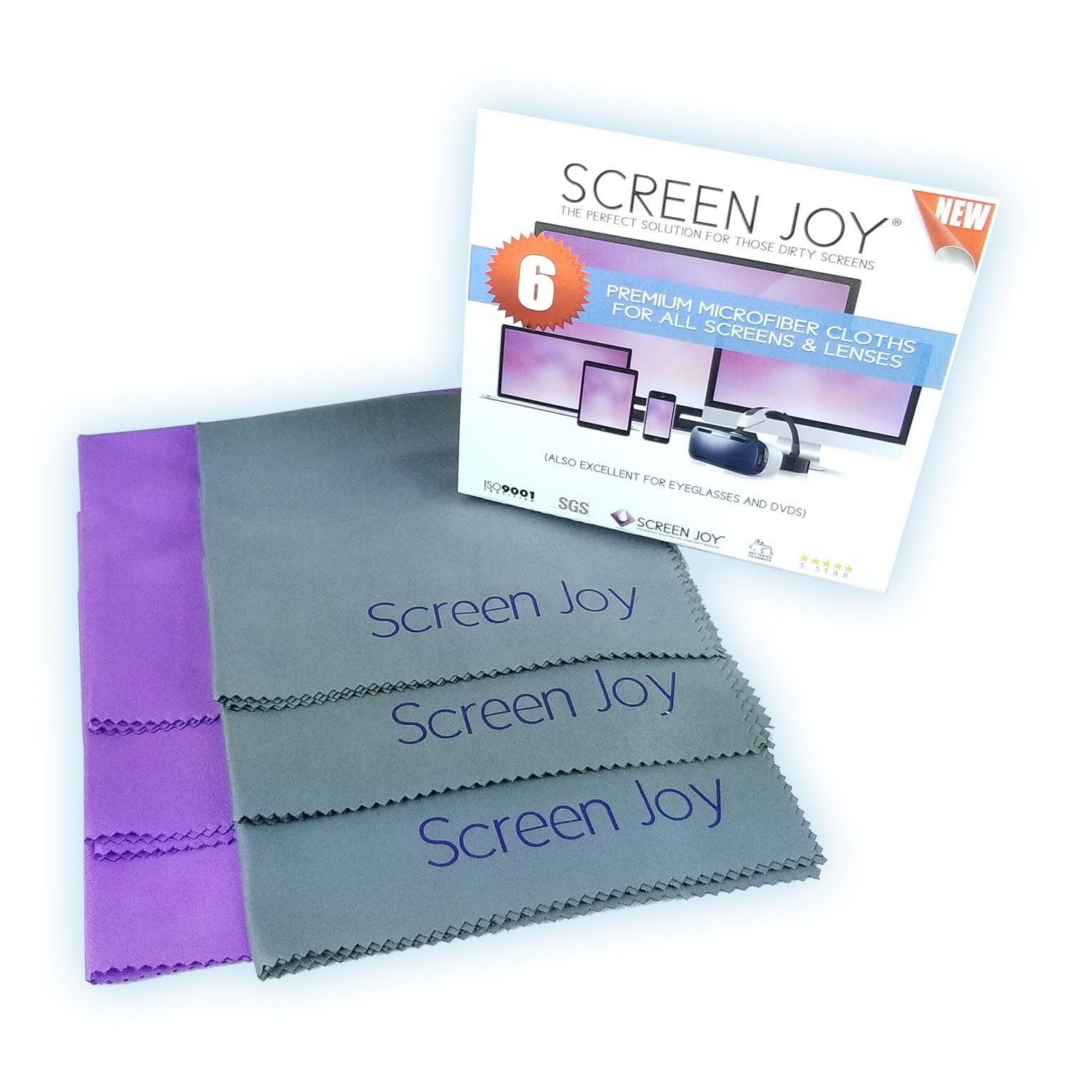 Screen Joy Microfiber Cleaning Cloths - Excellent for laptops, tablets ...