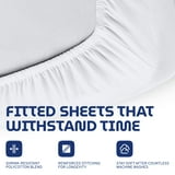 White Classic Fitted Hospital Bed Sheets, Soft Jersey Knitted T-Shirt ...