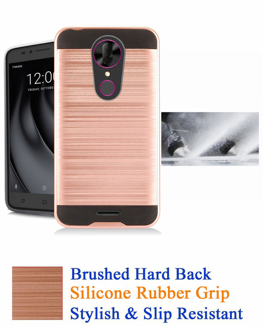 for 6" T-Mobile REVvL + PLUS Case Phone Case Brushed Hard Back Slip ...