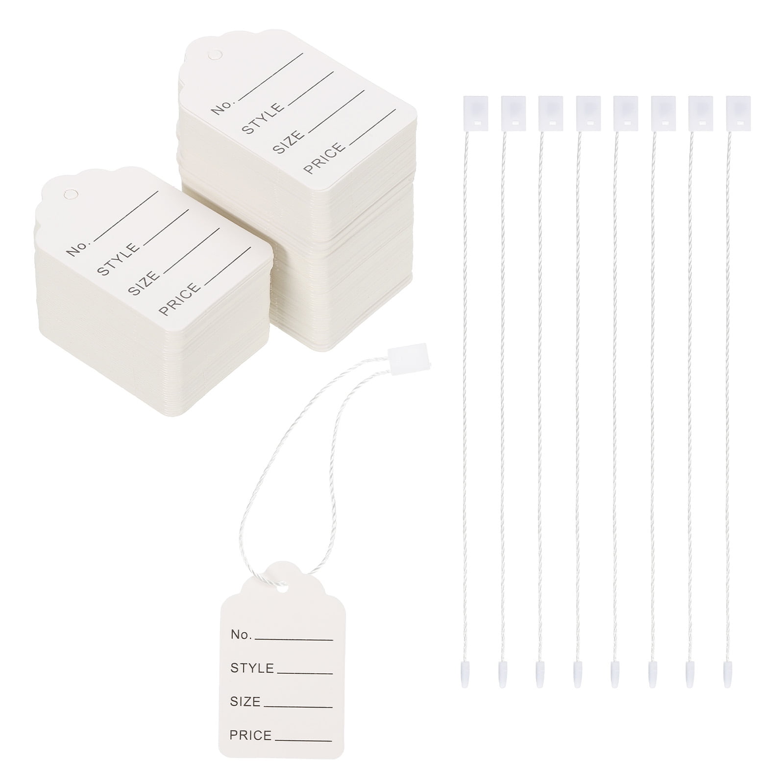 Uxcell 100 Set Price Tags Display Label 2 x 1.3 Inches White Tagging ...