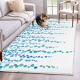 Blue Polka Dots Washable Rug 3x5 Area Rug for Living Room Bedroom Non ...