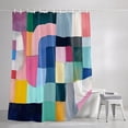 Shower Curtains Sets for Bathroom Decor Abstract Art Colorful Splicing ...