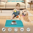 Waterproof Pet Feeding Mat, Dog Food Mat with High Lips, Silicone Dog ...