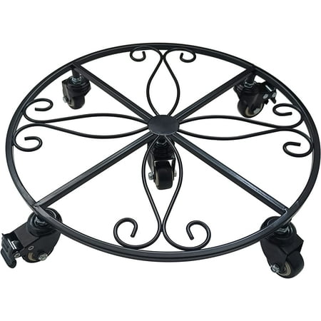 Metal Plant Caddy with Wheels Heavy Duty Outdoor Indoor 15 Inch 1 Pack ...