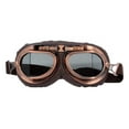 Steampunk Padded Motorcycle Goggles Adjustable Strap Costume Brown ...