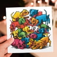 3drose, Cute Cool Fun Assorted Rescue Dogs Cubism Abstract Art Pet ...