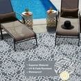 BERTHMEER 6'x9' Reversible Gray Plastic Outdoor Rug, Waterproof Patio ...