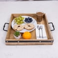 16x16 Large Square Ottoman Tray Heavy Duty Wood Rustic Farmhouse Style ...