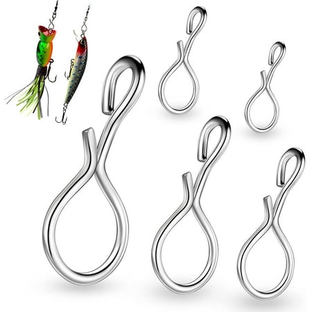 Xizioo 250 Pieces Fly Fishing Snaps Stainless Steel Fishing Swivels No ...