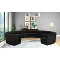 Maklaine Contemporary Black Velvet Tufted Upholstered Modular 13 Piece ...