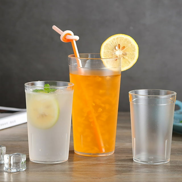 GROFRY 210/280/350/450ml Drinking Glass Restaurant Style Breaking Resistant Transparent Acrylic ...