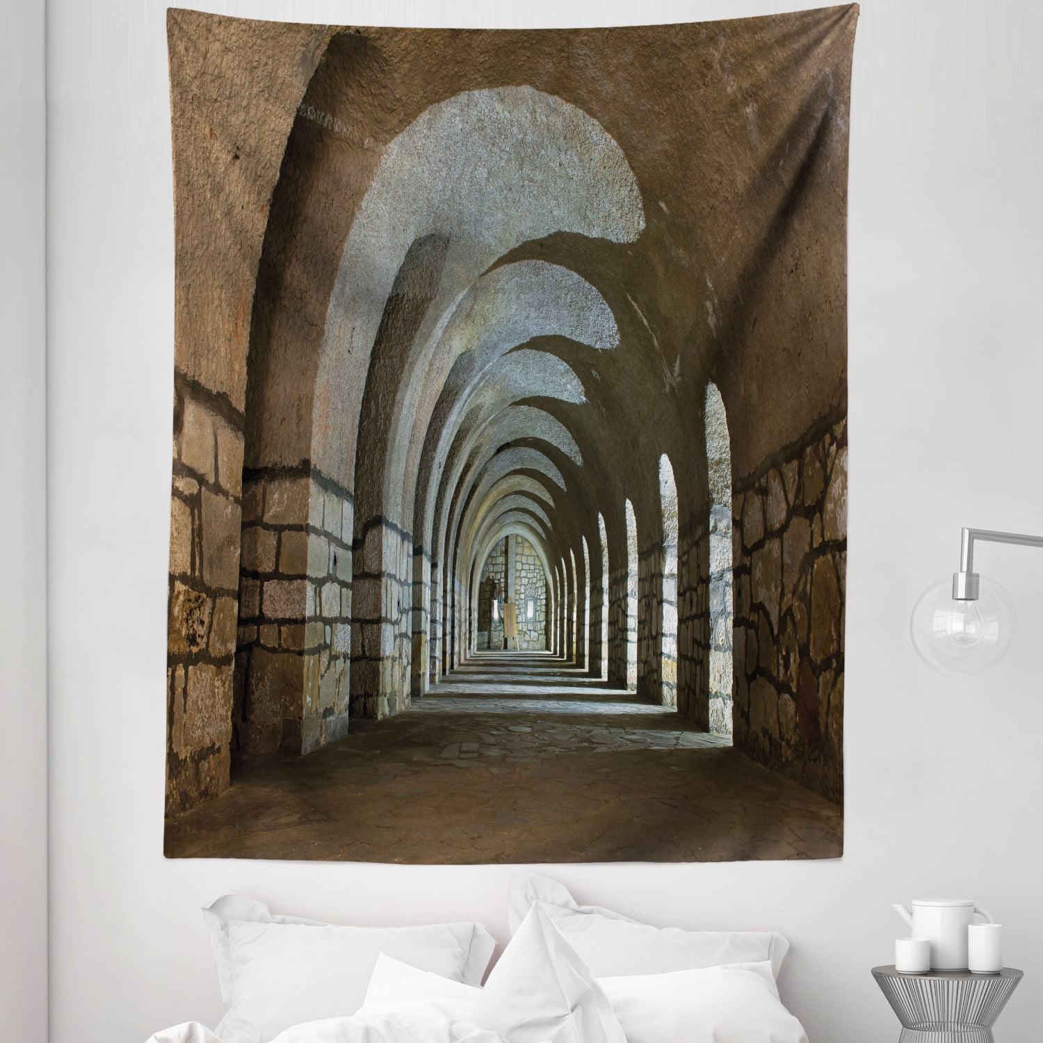 Historic Tapestry, Corridor in an Old Fortress Touristic Historical ...