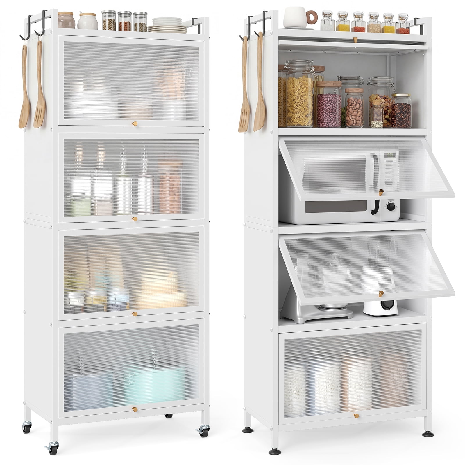 Click here for Costway 5-Tier Kitchen Bakers Rack Storage Cabinet... prices