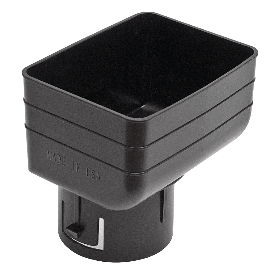 3x4x3 Universal Downspout to Drain Pipe Adapter, Black - Walmart.com