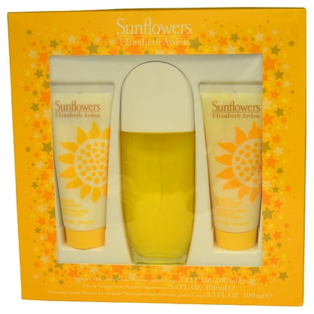 Sunflowers by Elizabeth Arden for Women - 3 Pc Gift Set 3.3oz EDT Spray ...