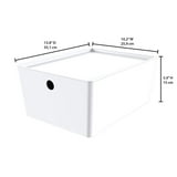 Mainstays Large Lidded Storage Containers, White, Set of 4 - Walmart.com