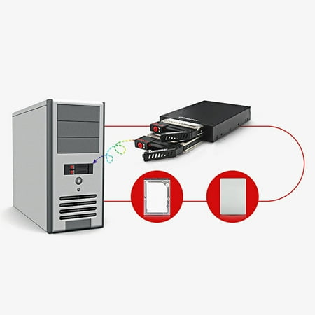 Metal HDD Mobile Rack Housing Dual Bays for 3.5-inch Floppy Disk Drive ...