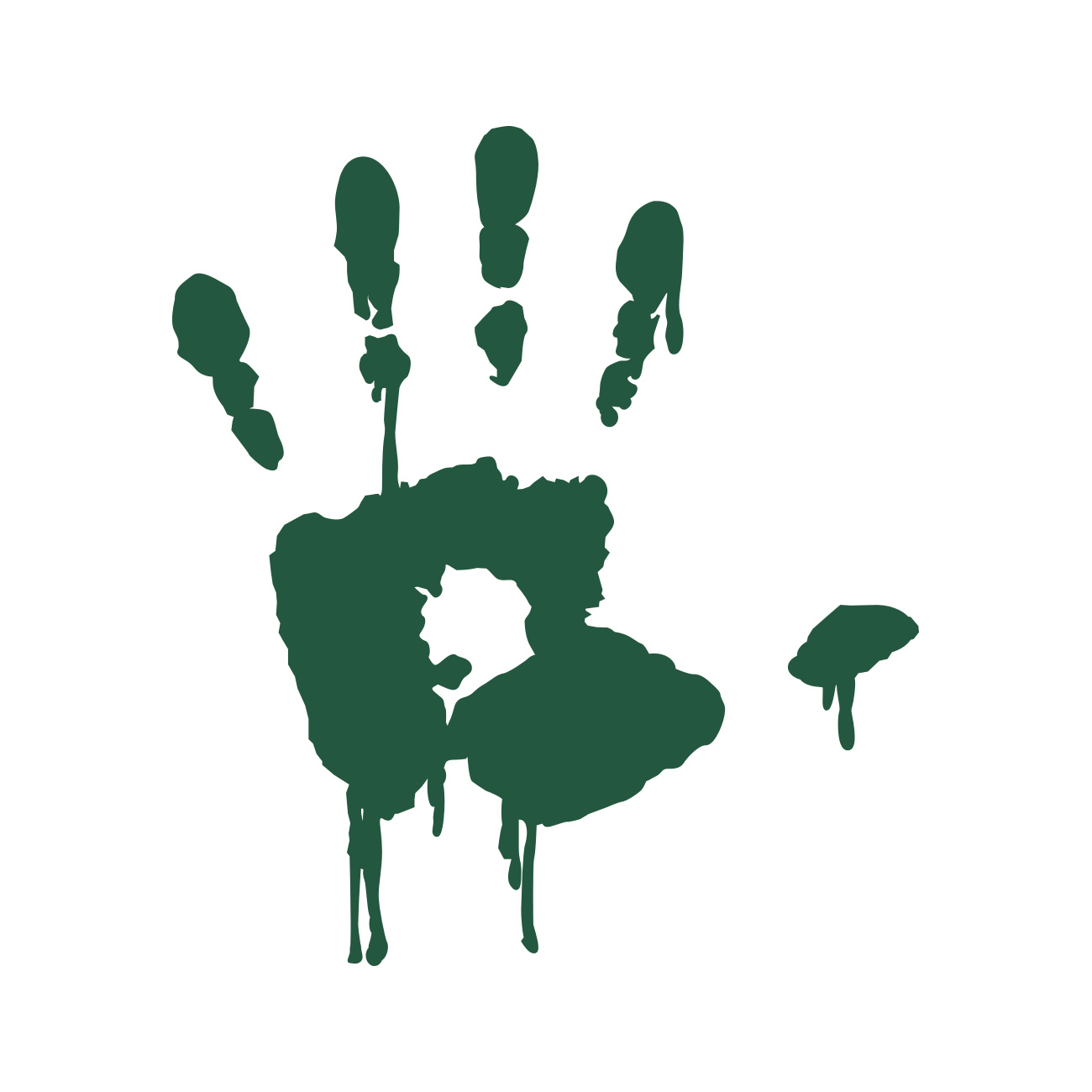 Bloody Handprint Zombie Sticker Decal Die Cut - Self Adhesive Vinyl ...