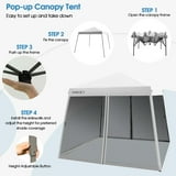 Costway 10x10Ft Patio Outdoor Instant Pop-up Canopy Slant Leg Mesh Tent ...