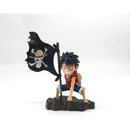 Anime Lffy Waving Flg Pirte Flag Lffy Anime Figure Pvc Action Figur ...