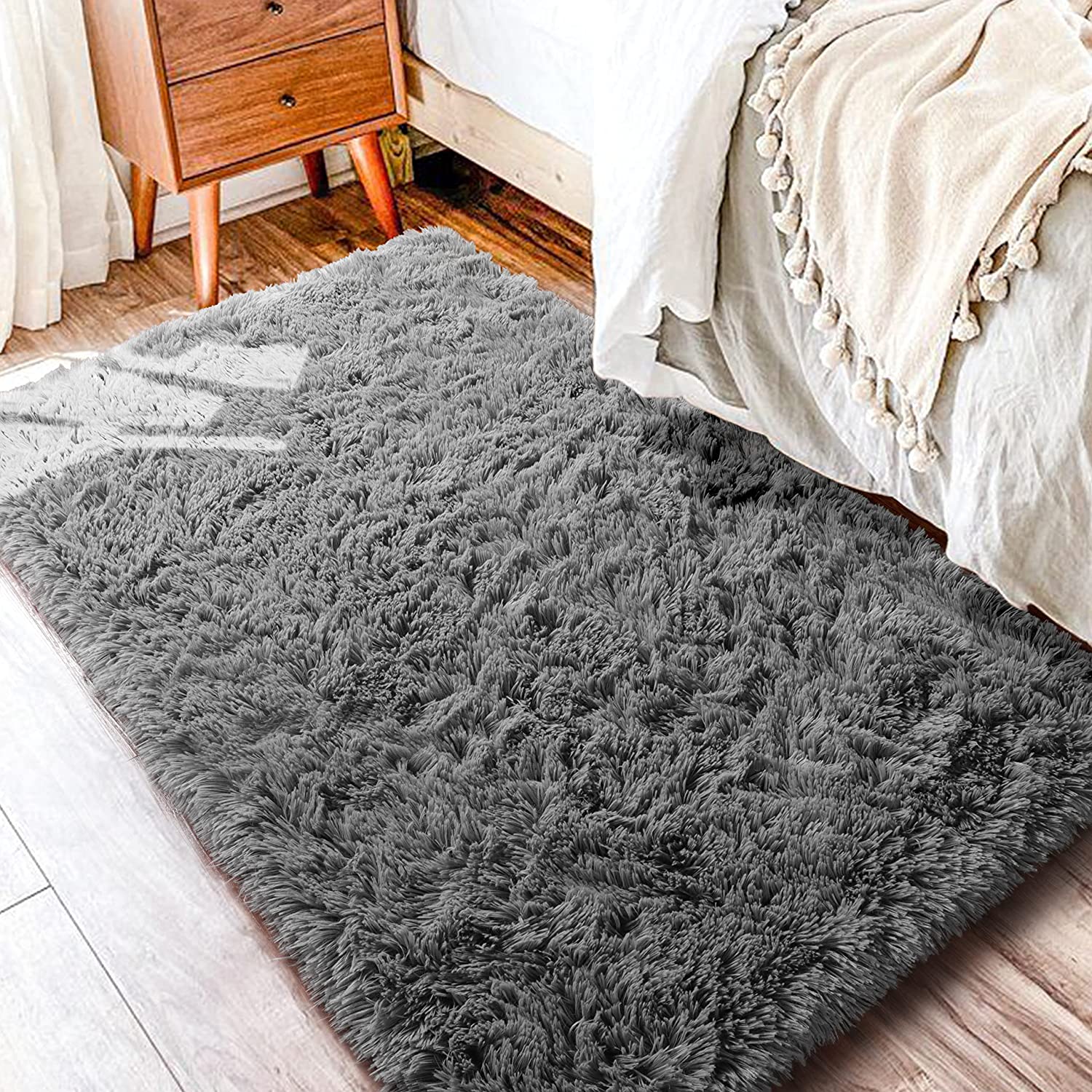 Sanmadrola Super Soft Shaggy Rugs Carpets 2.6x5.2 Feet Plush Area Rugs ...