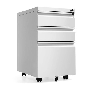 Calico Designs Metal Rolling 3-Drawer Vertical Filing Cabinet - Walmart.com