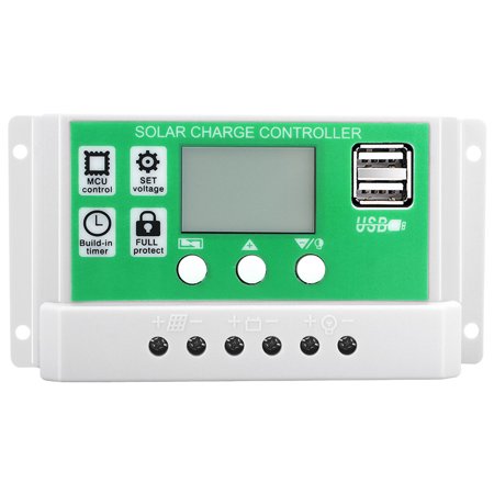 Smart Solar Panel Charge Controller with LCD Display and USB Port, Over ...