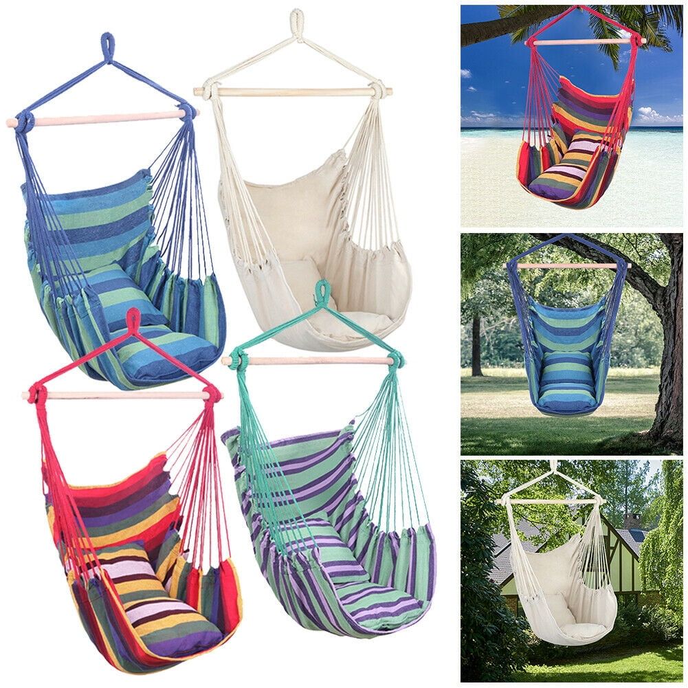 Goorabbit Hanging Chair Swing,Outdoor Hammock Chair Hanging Rope Chair ...