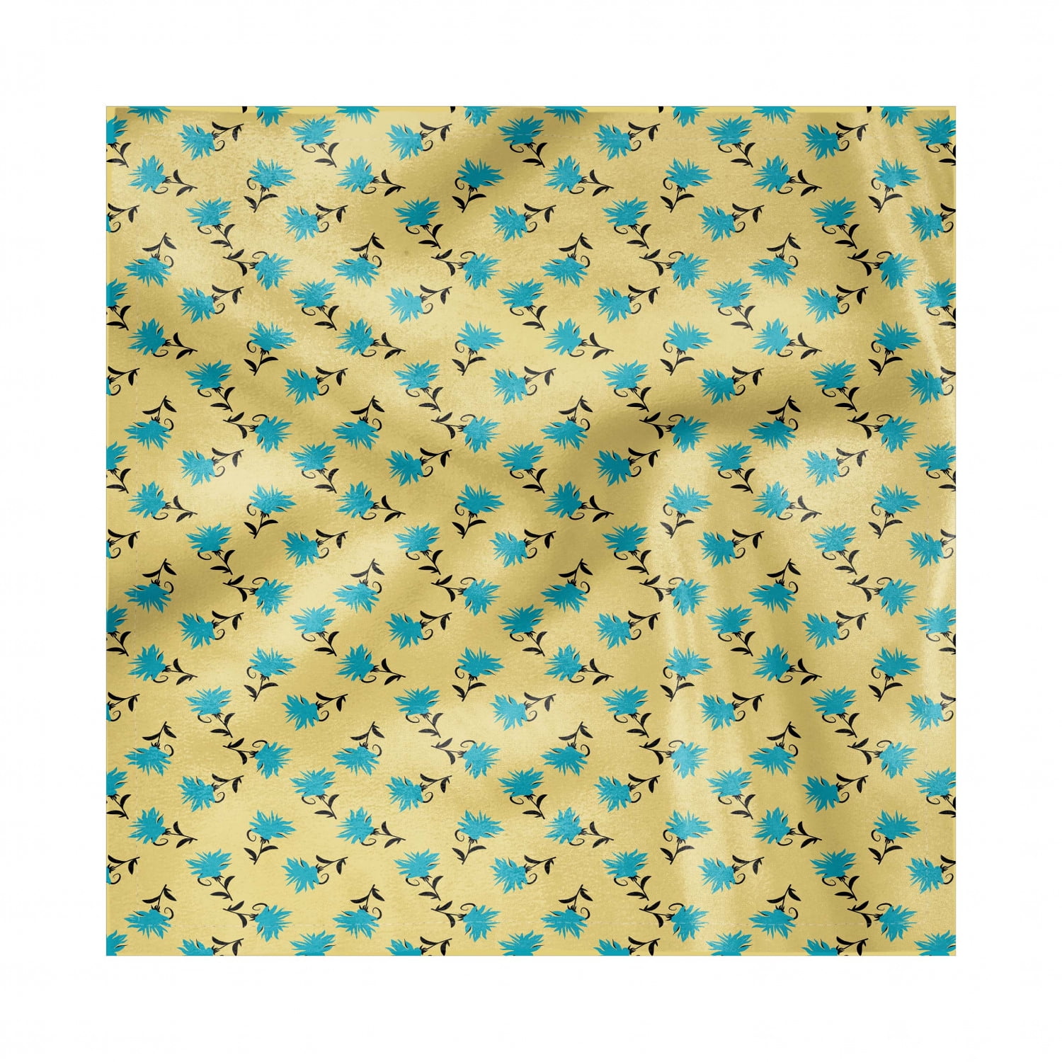 Turquoise Blue Decorative Satin Napkins Set of 4, Abstract Pattern of ...