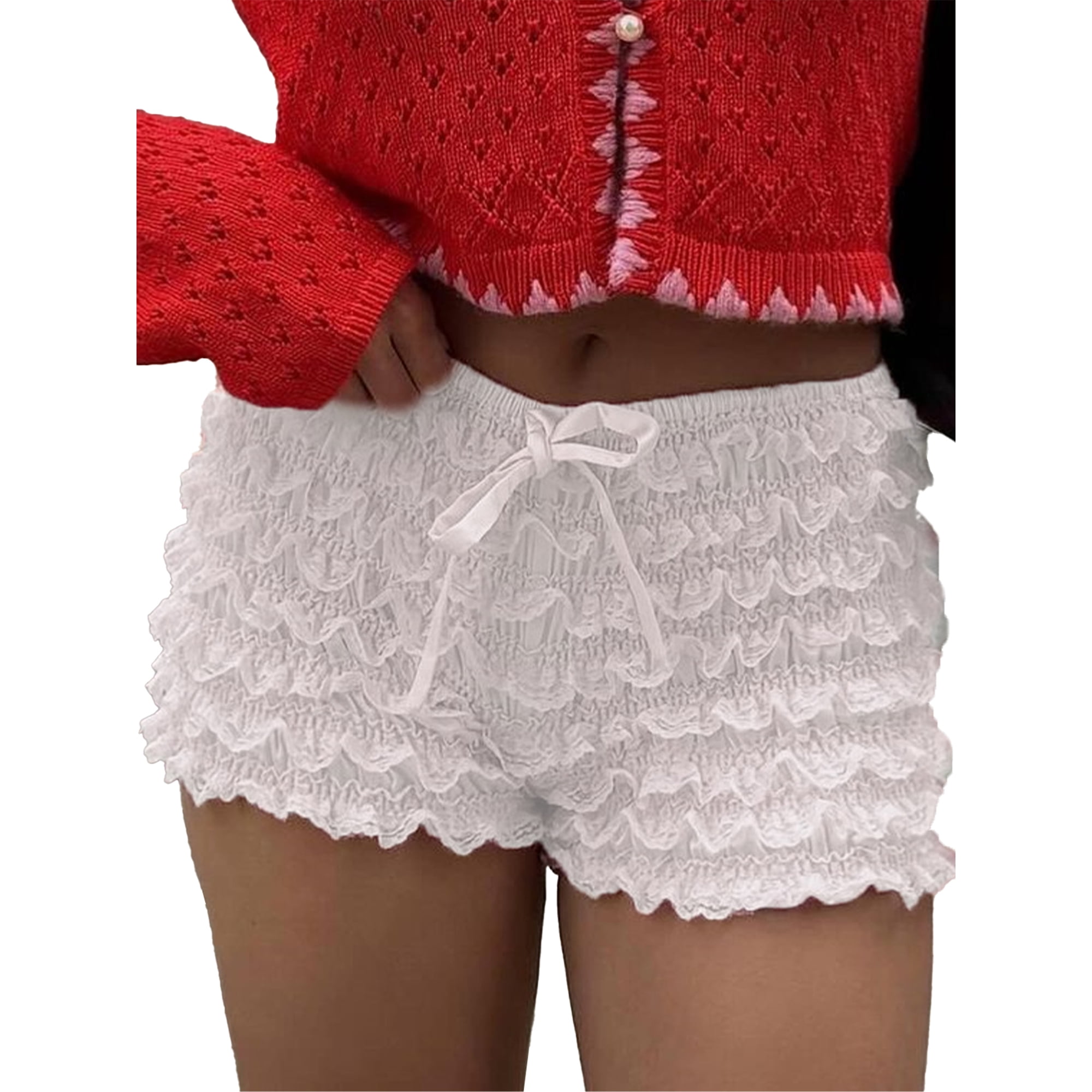 Click here for Gupgi Lace Bloomers For Women Ruffle Layered Mini... prices