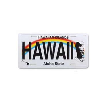 Hawaiian Islands Metal Magnet 50th. State License Plate - Walmart.com