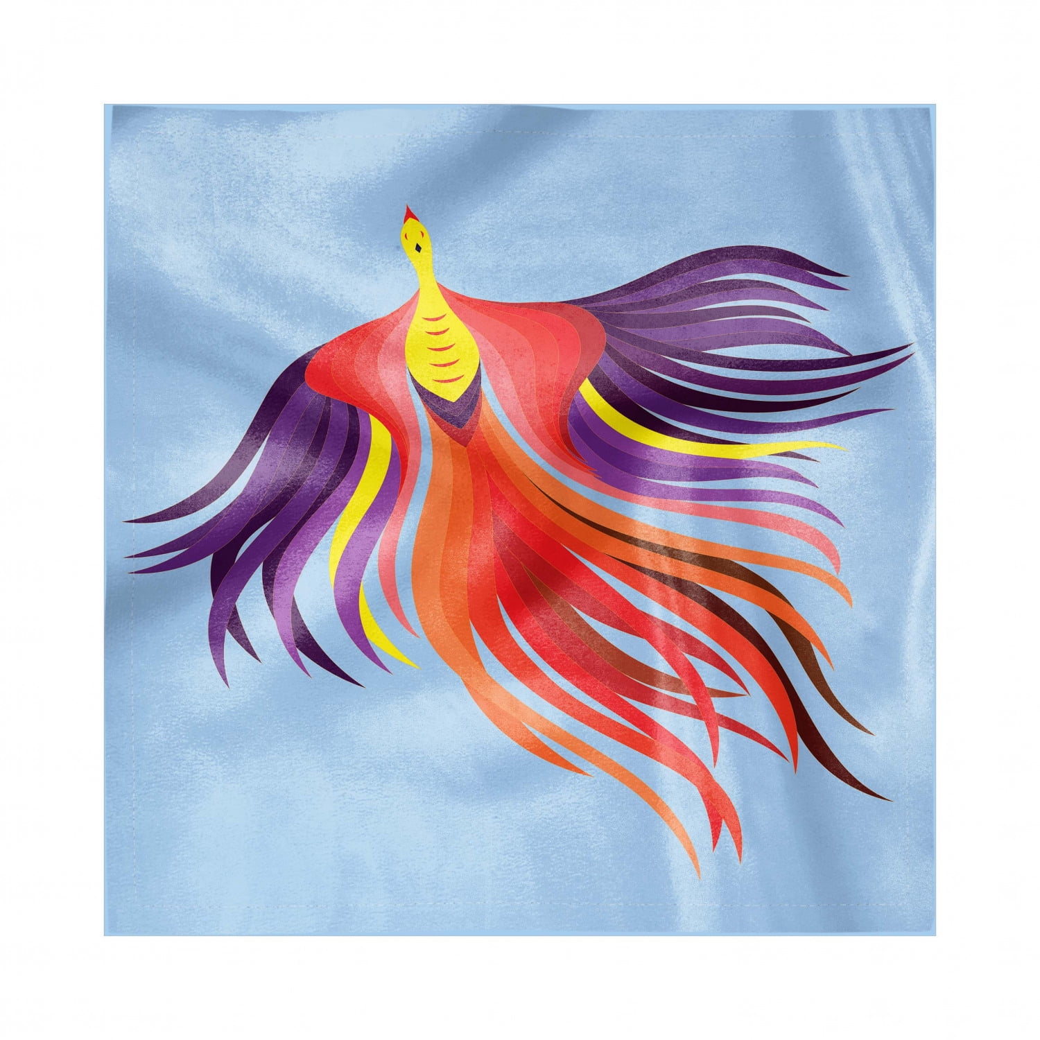 Phoenix Decorative Satin Napkins Set of 4, Magic Bird with Beauty Wings ...
