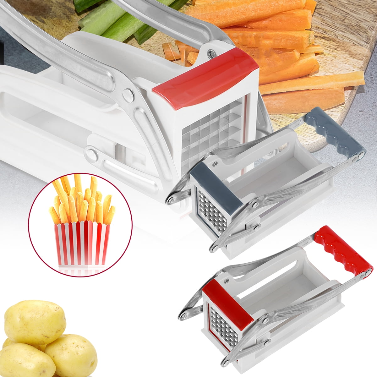 Canning Starter Kit French Fry Cutter Stainless Steel Potato Cutter With 25/49blades Potato Chipper For French Fries Vegetable Carrots Cucumbers Cutte