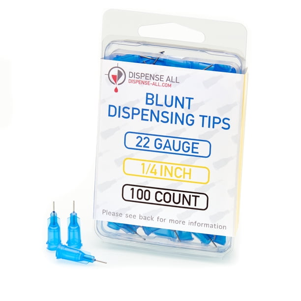 Dispense All - 22 Gauge 1/4 Inch Blunt Tipped Dispensing Needle, Luer ...