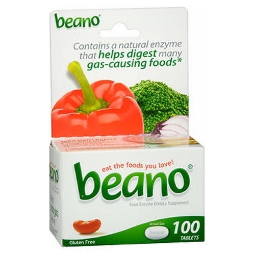 Suplemento dietético Beano Food Enzyme Tablets 100 tabletas | Walmart ...