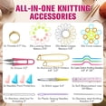 2 PCS 124Pcs Knitting Accessories with Case - Knitting Supplies Kit ...