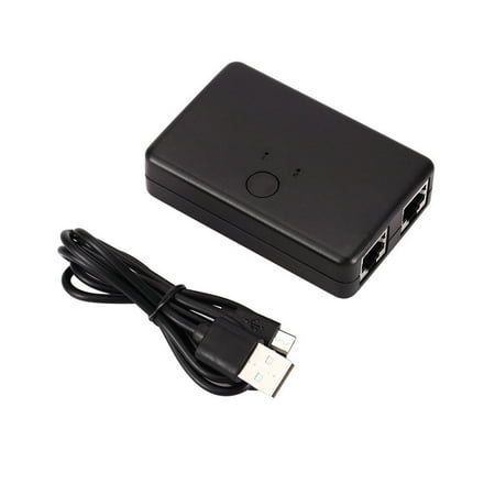 Two-Port Network Interface Switch Box Black Portable device network ...