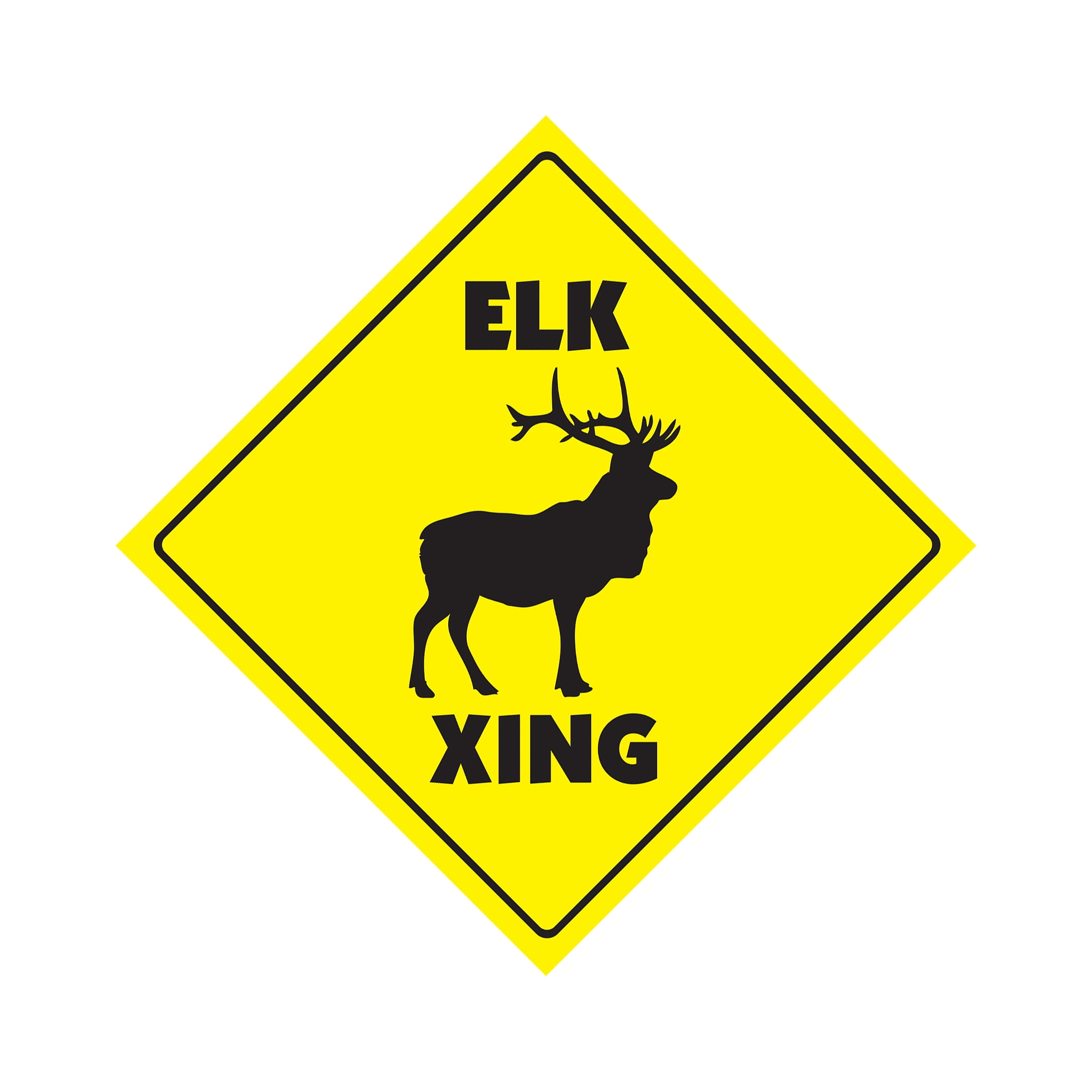 Elk Crossing Sign