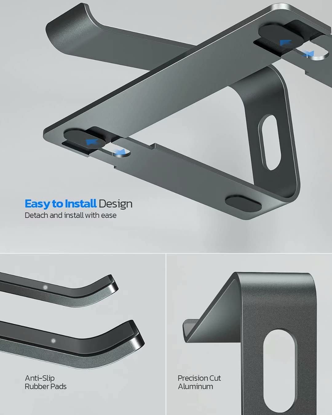 Buy Nulaxy Laptop Stand, Ergonomic Aluminum Laptop Computer Stand ...