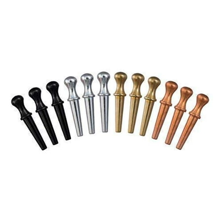 12 Solid Metal Cribbage Board Pegs 1 inch high for standard 1/8" holes ...