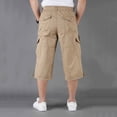 Ceisia Men's Solid Color Pocket Button Elastic Waist Casual Utility ...