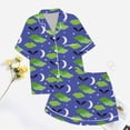 CAIXIA Halloween Womens Satin Pajamas Set 2 Piece Button Down Pjs ...