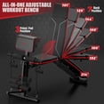 Adjustable Weight Bench - Workout Bench Press for Gym, Foldable Incline ...