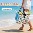 Cartoon Construction Vehicle Beach Bag for Women, Large Breathable Mesh ...